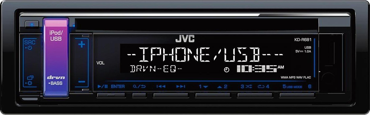 Автомагнитола JVC KD-R681 купить | ELMIR - цена, отзывы, характеристики