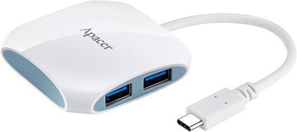 Концентратор USB3.2 Gen2/Type-C Apacer AP350 White RP (APAP350W-1 ...