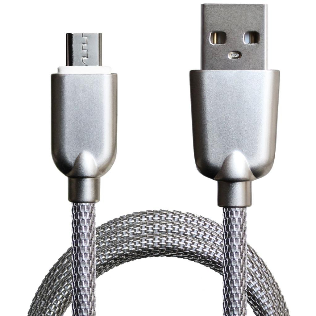 Кабель USB2.0 AM -> micro-USB Grand-X 1 м Silver (MM02S) купить | ELMIR ...