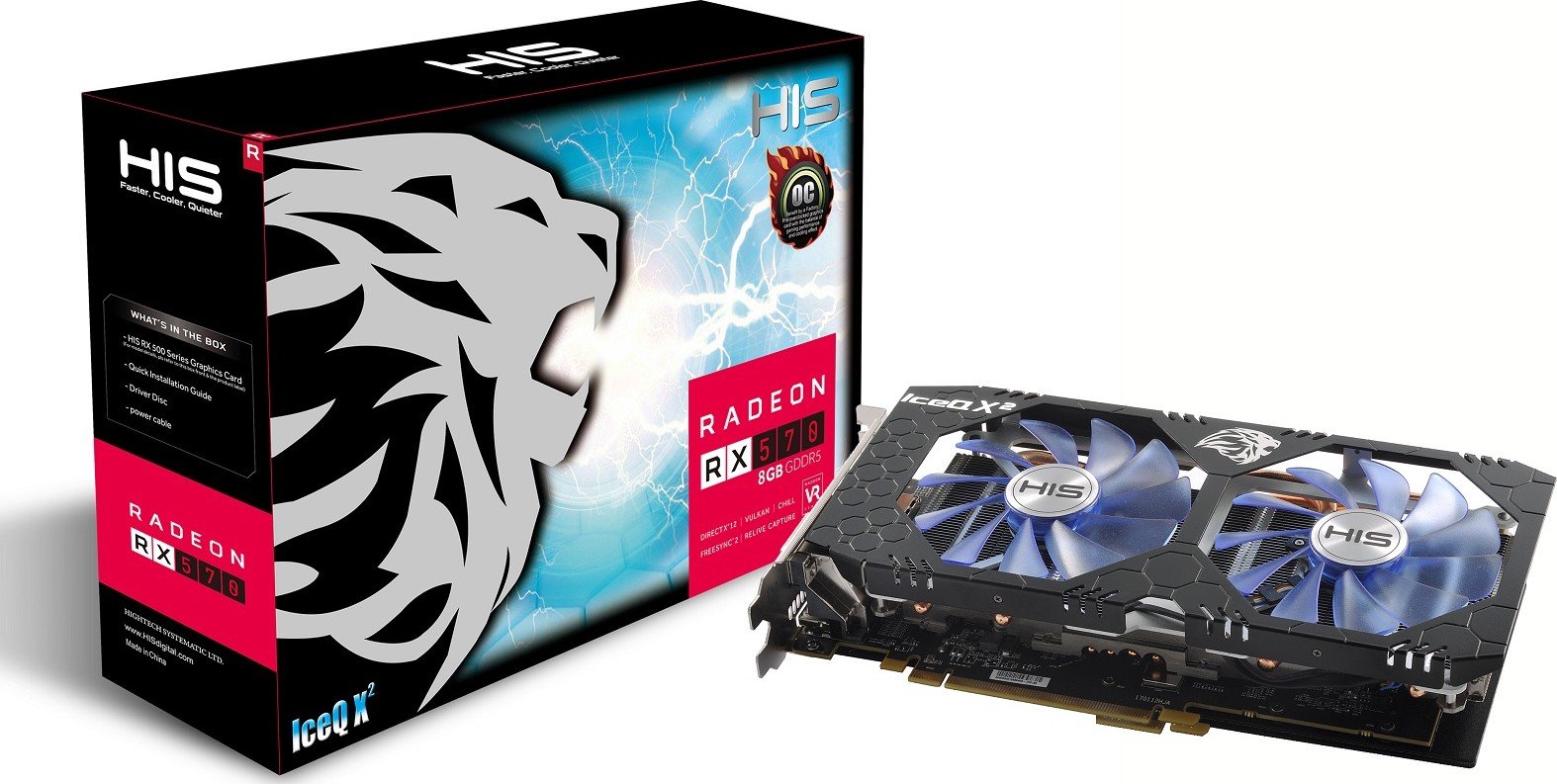 Видеокарта HIS PCI-E Radeon RX 570 8GB DDR5 IceQ X2 OC (HS-570R8LCNR ...