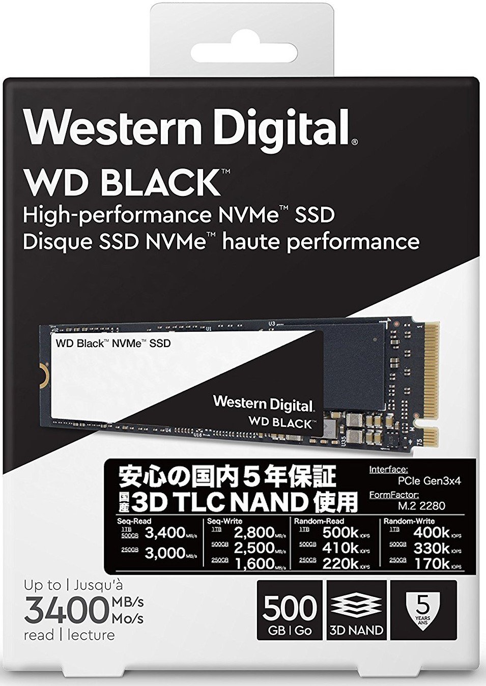 SSD-накопитель M.2 500GB WD Black (WDS500G2X0C) купить | ELMIR - цена ...