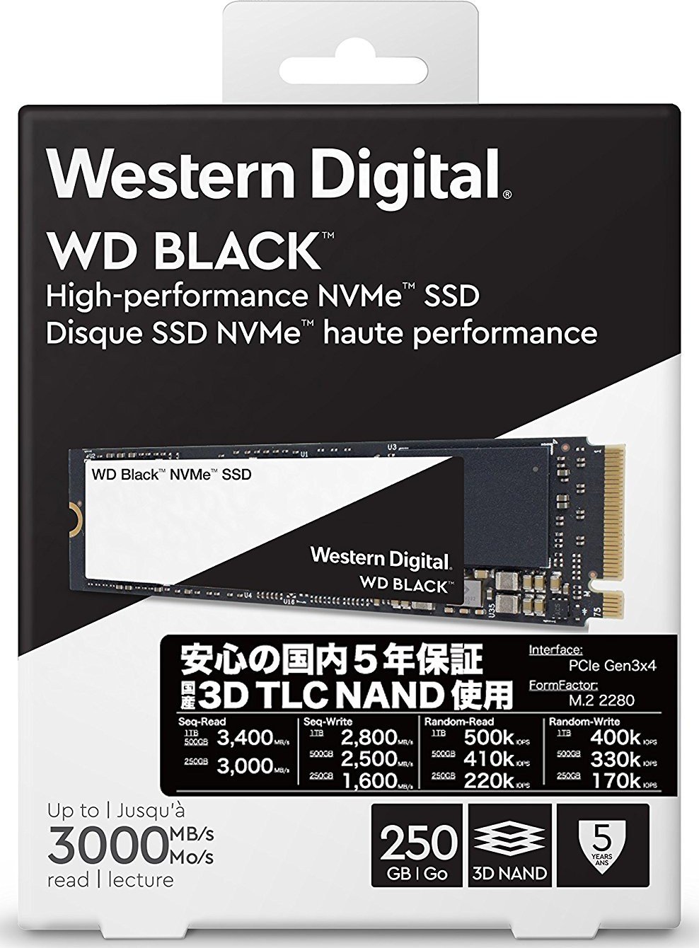 SSD-накопитель M.2 250GB WD Black (WDS250G2X0C) купить | ELMIR - цена ...