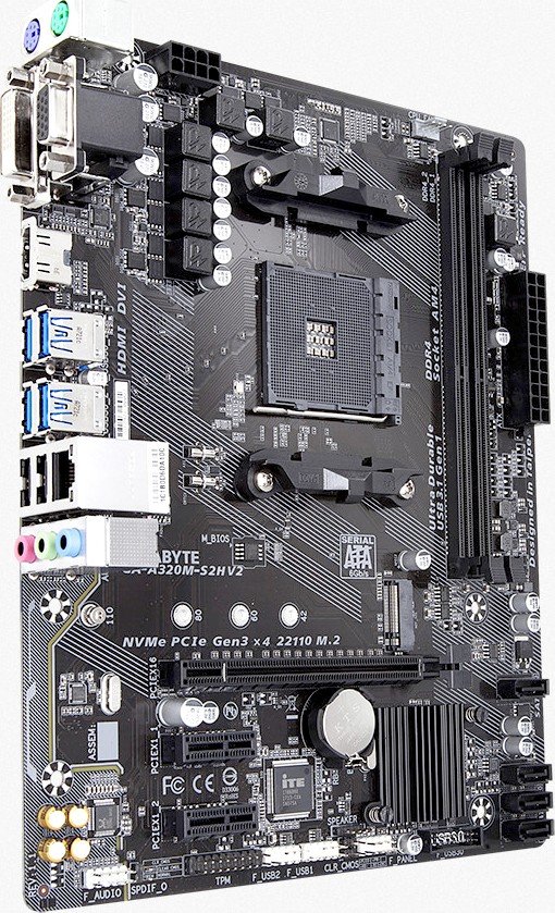 Материнская плата Gigabyte GA-A320M-S2H V2 s-AM4 B350 купить | Elmir ...
