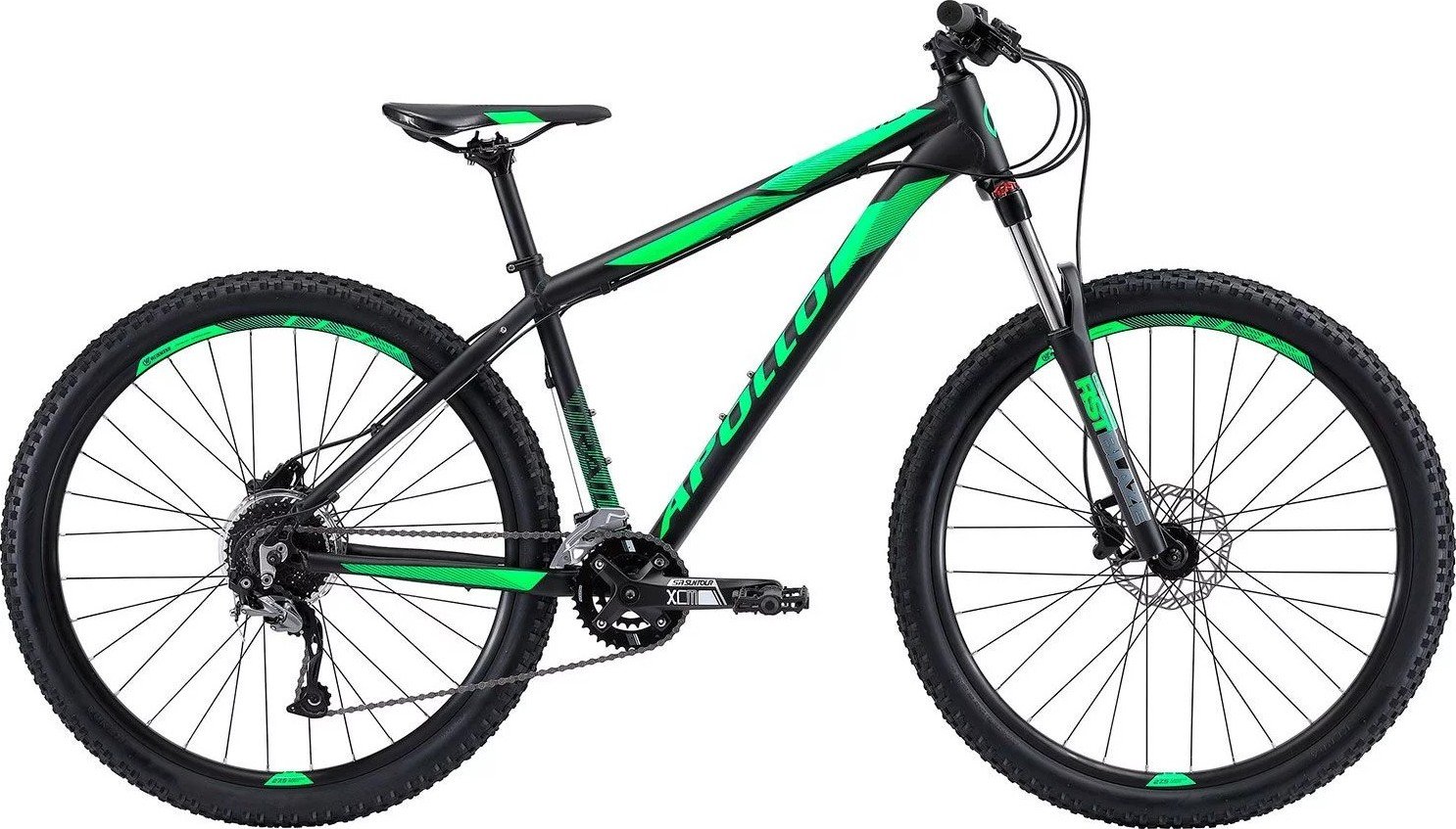 Велосипед Apollo Trail 10 Matte Black/Matte Fluoro Green 27.5" рама - L ...