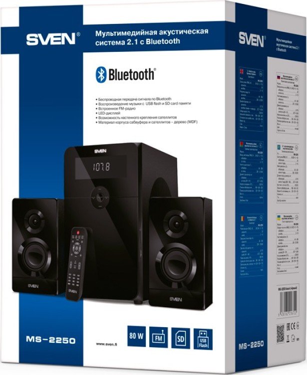 Акустическая система Sven MS-2250 Black купить | ELMIR - цена, отзывы ...
