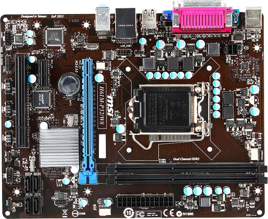 Материнская плата MSI H61M-P32/W8 s-1155 H61 купить | Elmir - цена ...