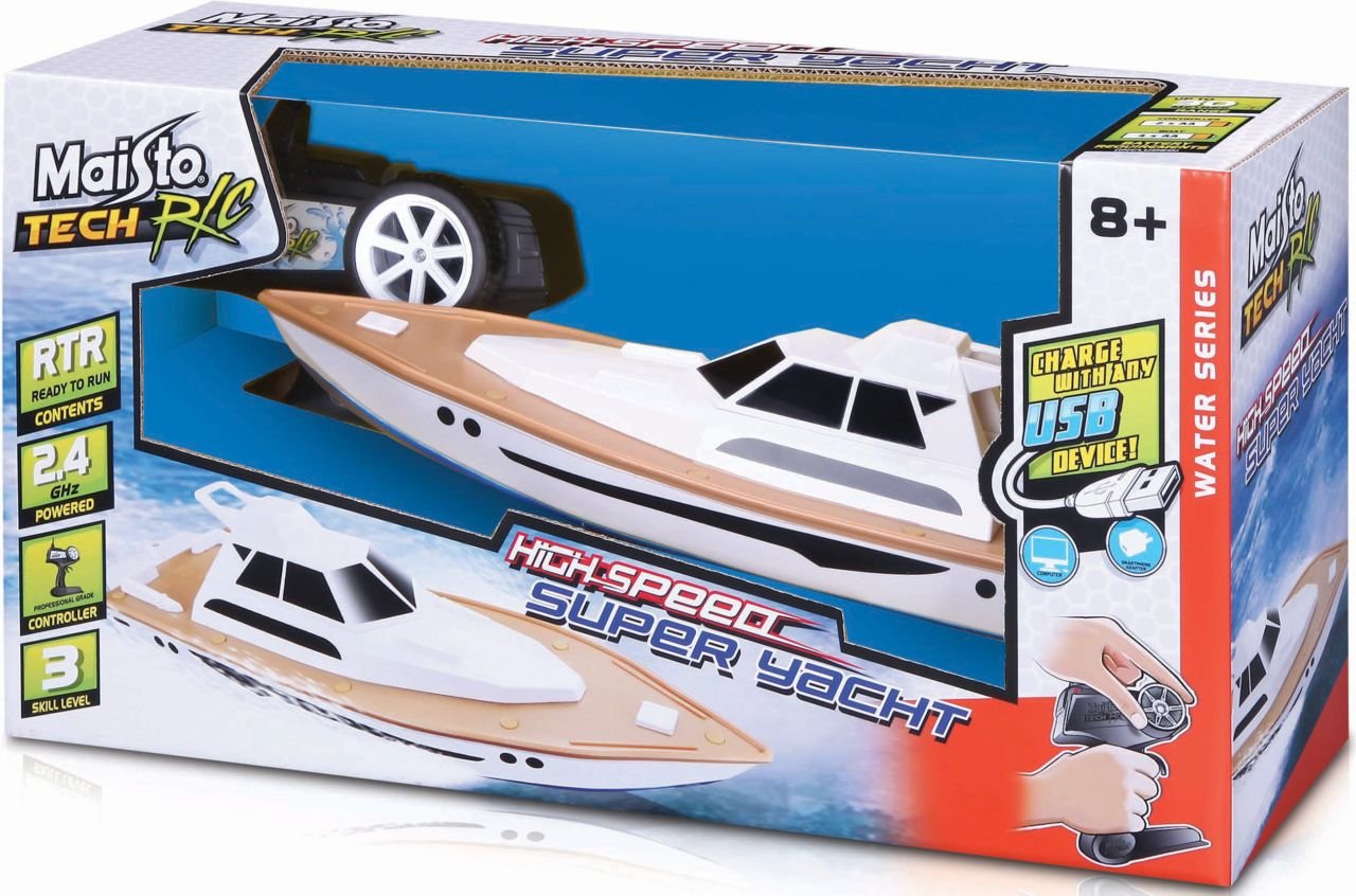 Яхта Maisto Tech Speed Boat Super Yacht (82197 white/braun) купить ...