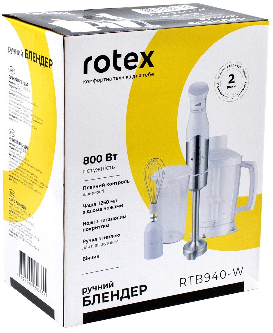 Блендер Rotex RTB940-W купить | ELMIR - цена, отзывы, характеристики