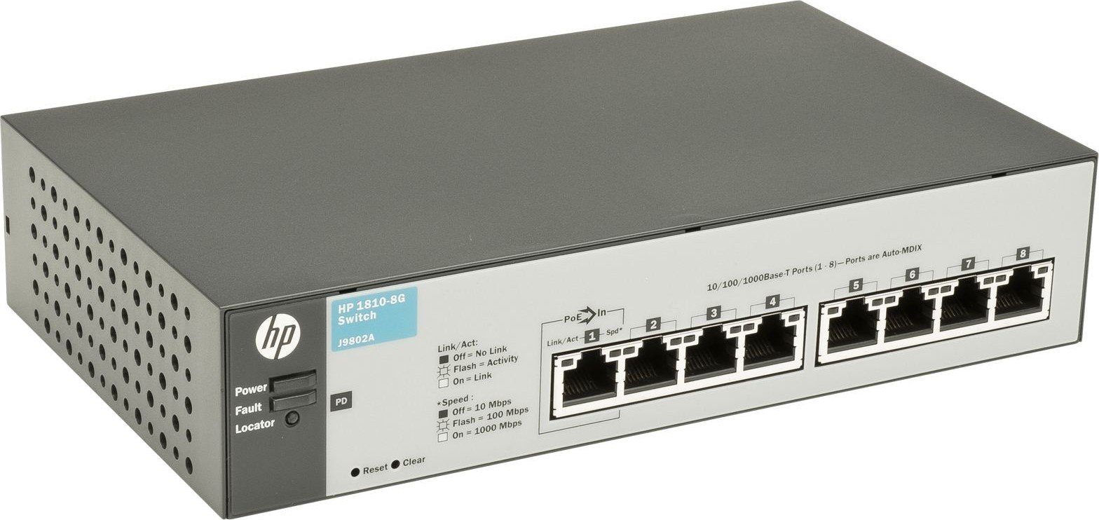 Коммутатор HP 1810-8G v2 (J9802A) купить | ELMIR - цена, отзывы ...