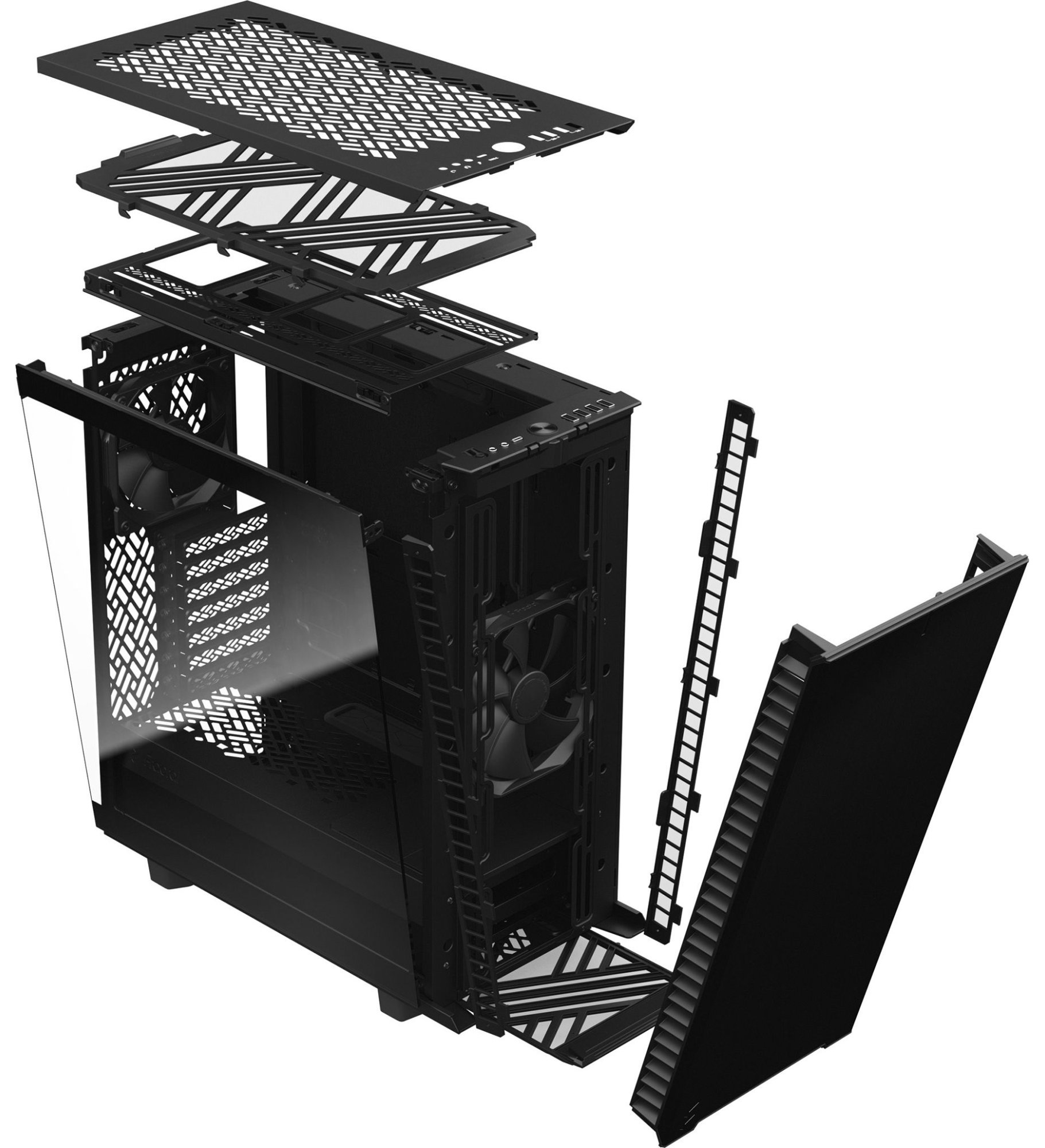 Корпус Fractal Design Define 7 Compact TG Light Tint б/БП Black (FD-C ...