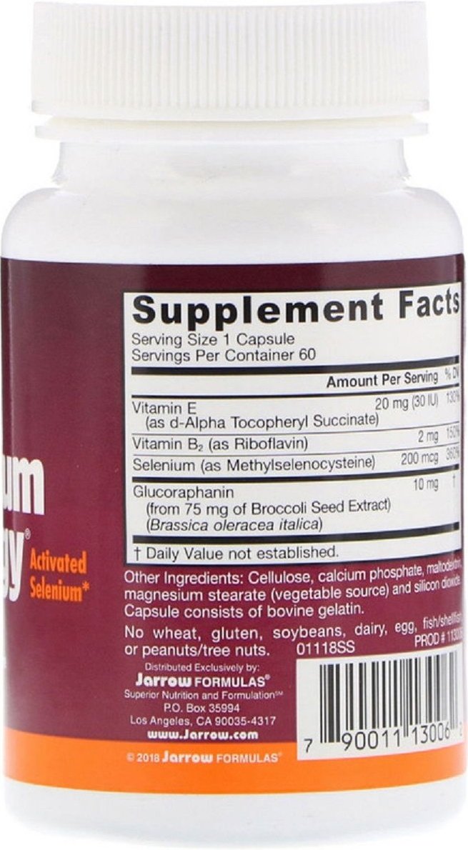 Синергия Селена Jarrow Formulas Selenium Synergy 200мг 60 капсул ...