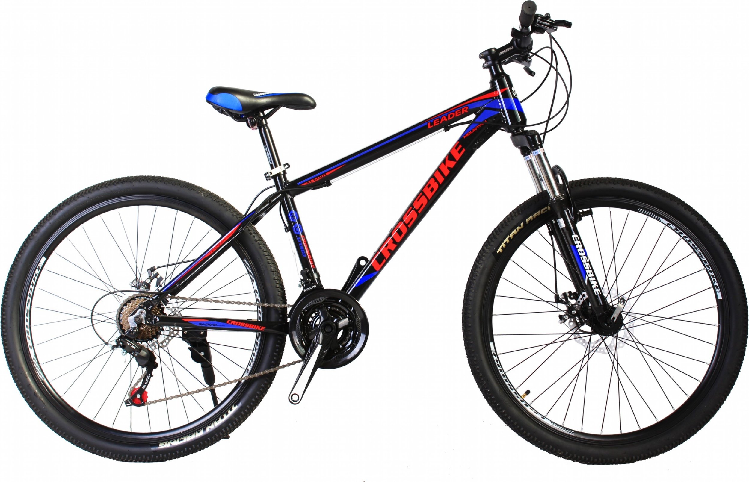 Велосипед CrossBike Leader Black/Blue/Red 26" рама - 13" (26CJPr19-44 ...
