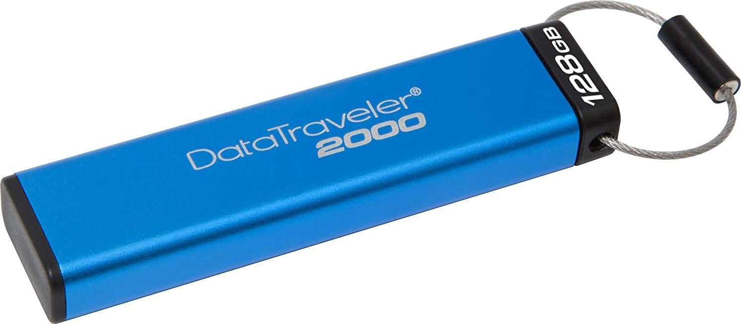 USB флеш накопитель 128GB Kingston DataTraveler 2000 Metal Security ...