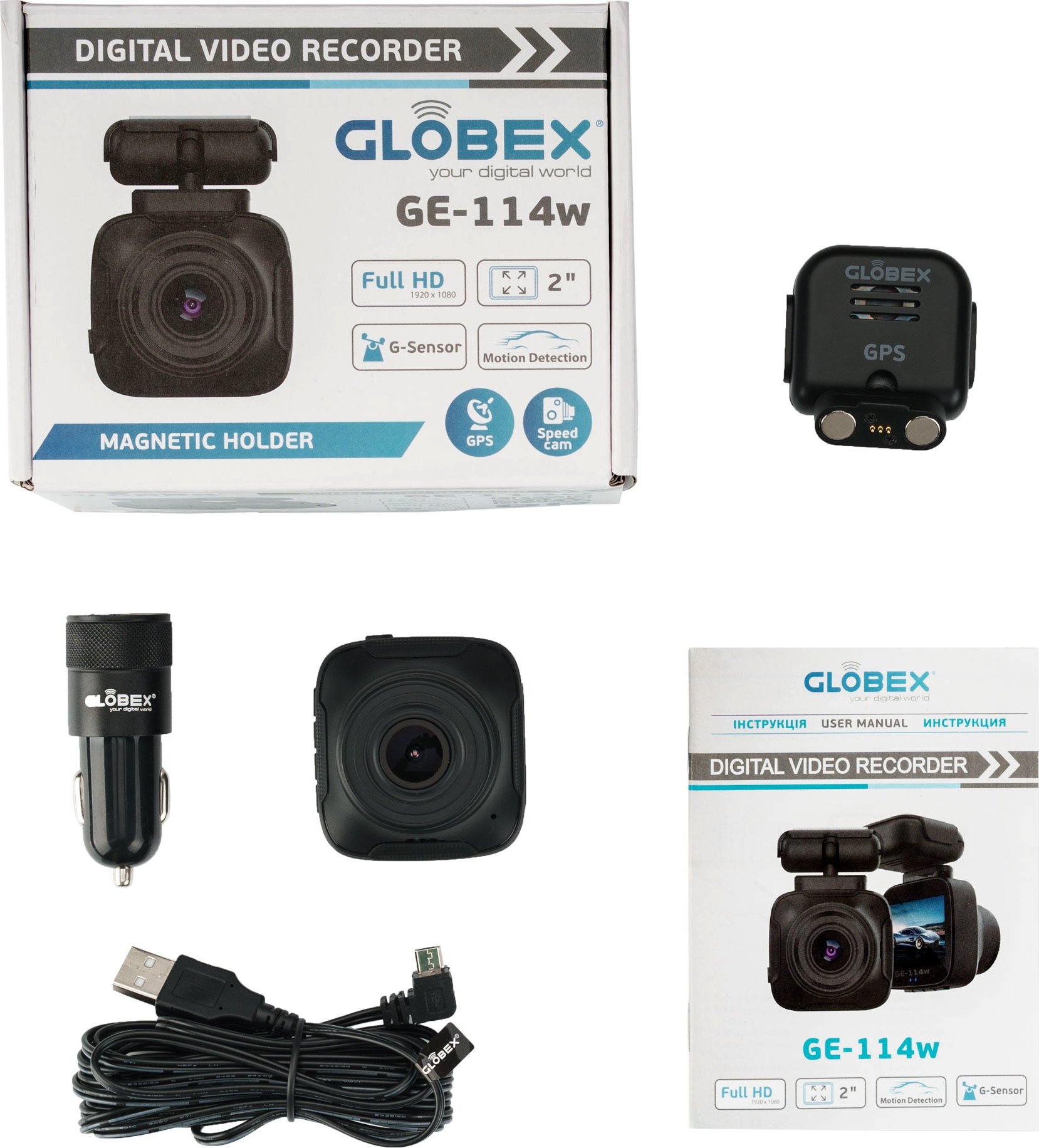 Видеорегистратор Globex GE-114W купить | Elmir - цена, отзывы, характеристики