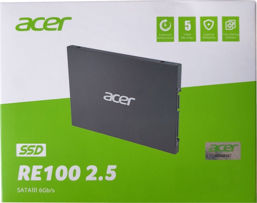 SSD-накопитель 2.5" SATA 256GB Acer RE100 (RE100-25-256GB) купить | ELMIR - цена, отзывы ...