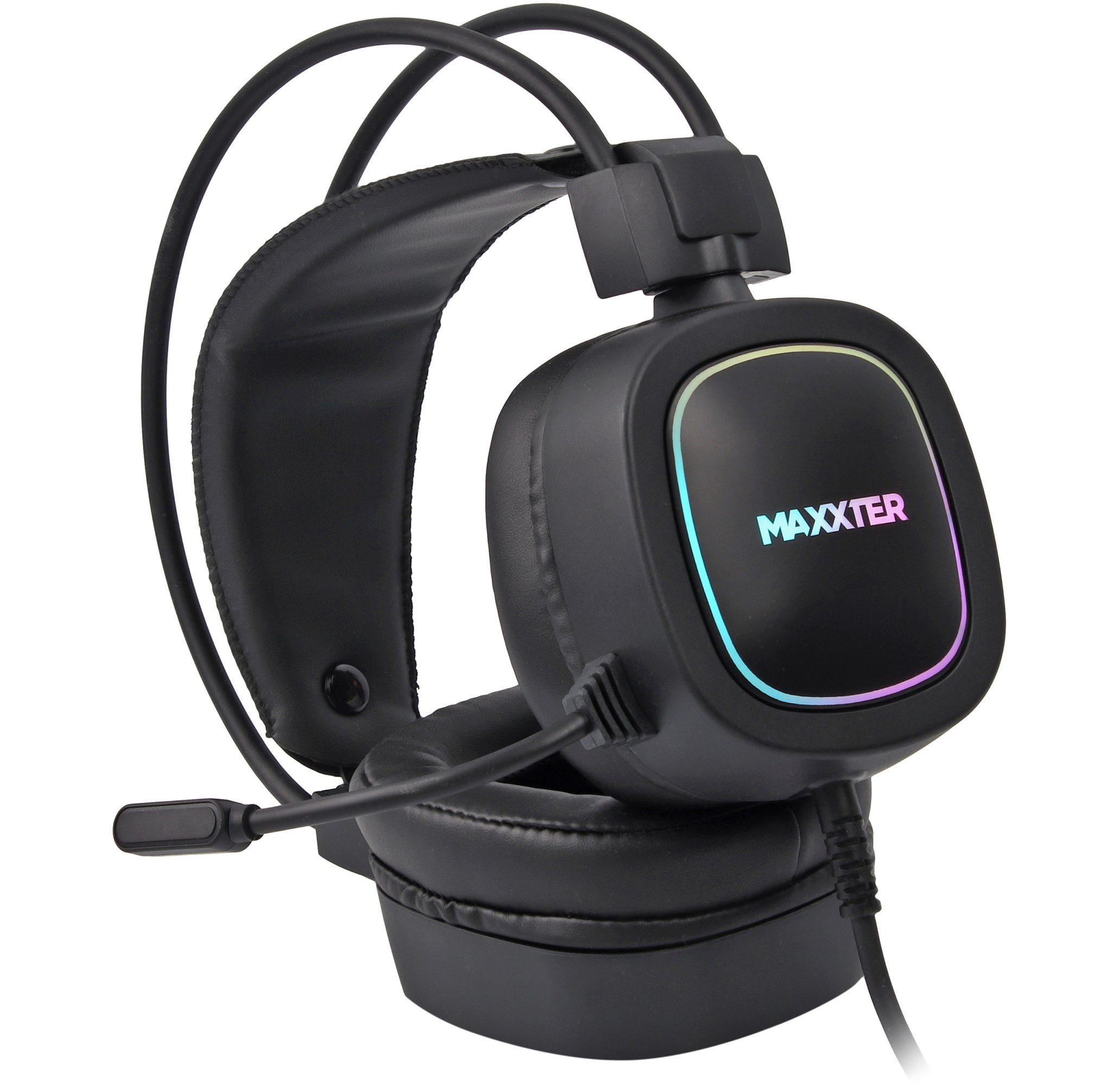 Наушники Maxxter RGB Ghost Helmet купить | ELMIR - цена, отзывы, характеристики