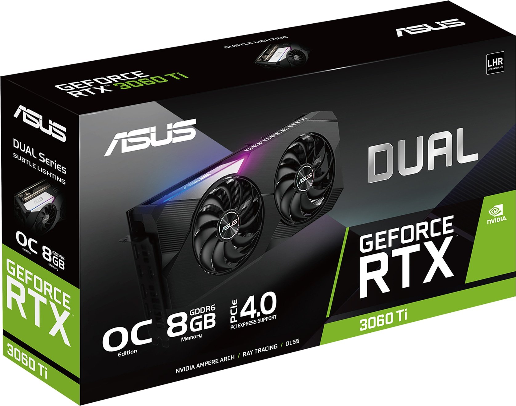 Видеокарта Asus PCI-E GeForce RTX3060 Ti LHR 8GB DDR6 (DUAL-RTX3060TI ...