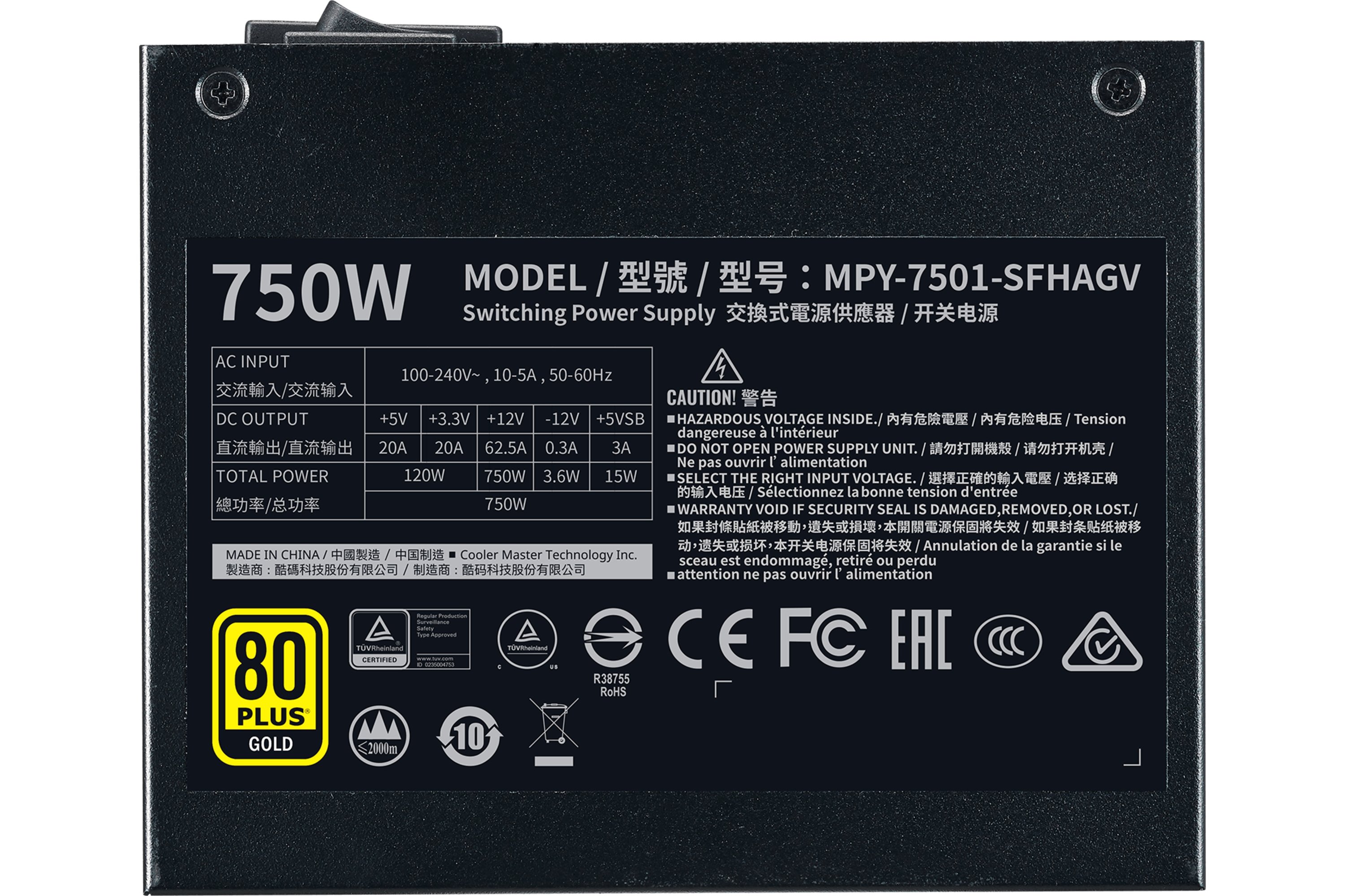 Блок питания 750W Cooler Master V750 SFX Gold (MPY-7501-SFHAGV-WE ...