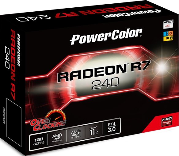 Видеокарта PowerColor PCI-E Radeon R7 240 1GB DDR5 (AXR7 240 1GBD5-HV2E ...
