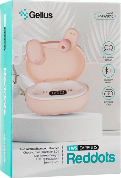 Наушники Gelius Pro Reddots TWS Earbuds GP-TWS010 Pink купить | ELMIR ...