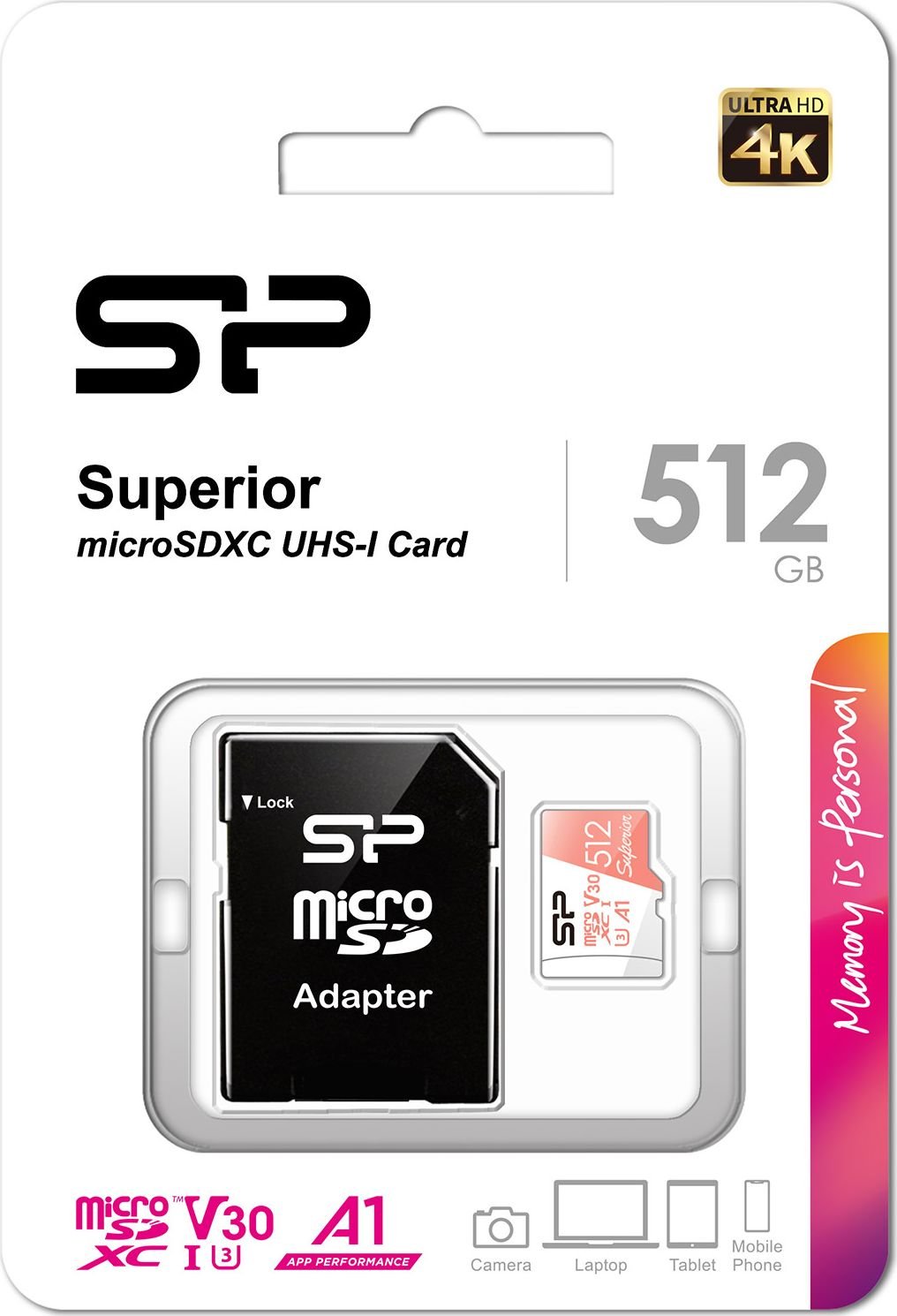 Карта памяти micro SDXC 512GB Silicon Power UHS-I U3 Superior Color ...