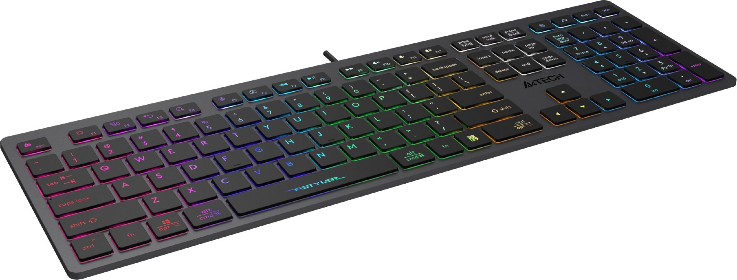 Клавиатура A4Tech Fstyler FX60 Grey/Neon Backlit купить | Elmir - цена ...