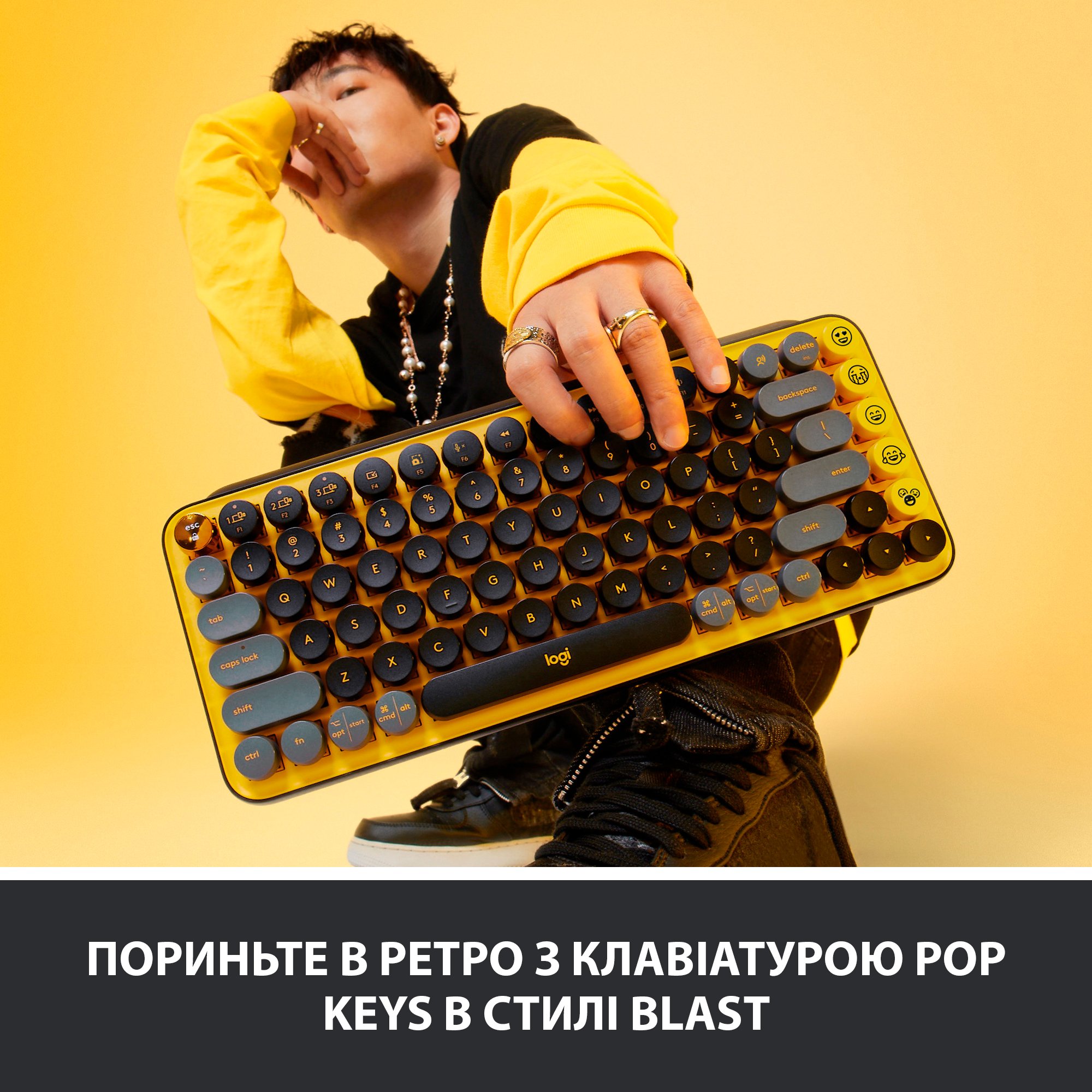 Клавиатура Logitech POP Keys Wireless Mechanical Keyboard UA Blast ...