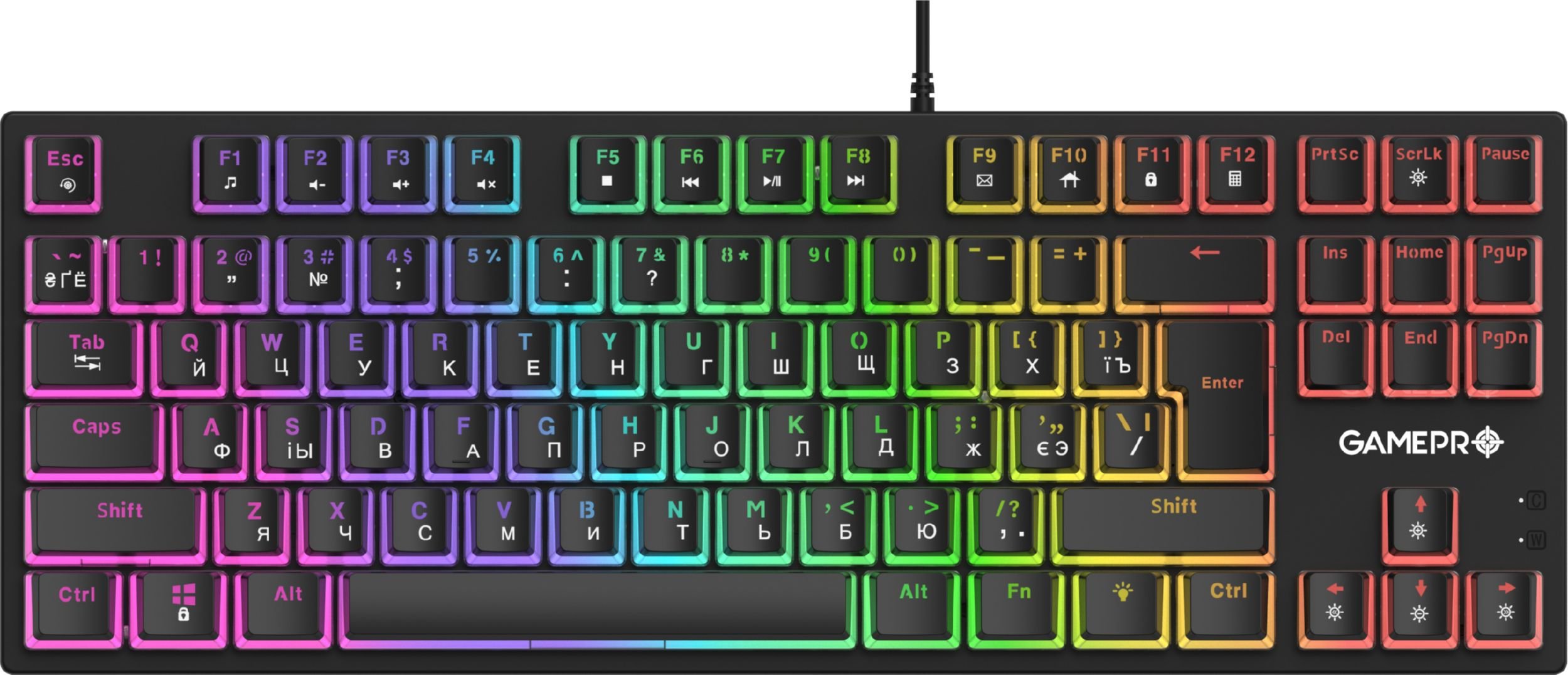 Клавиатура GamePro MK80B Blue Switch RGB купить | Elmir - цена, отзывы ...