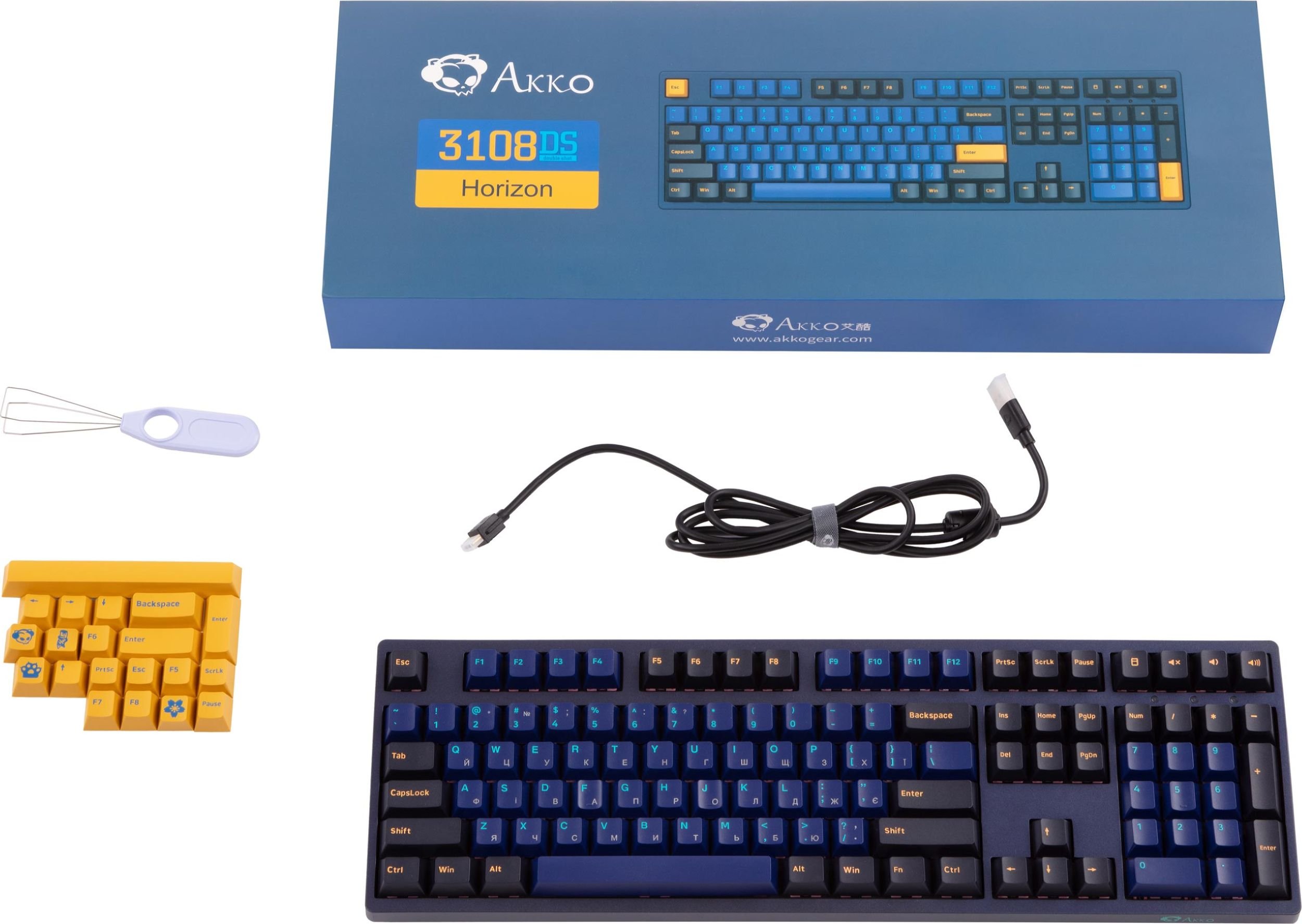 Клавиатура Akko 3108 DS Horizon CS Orange V2 UA Blue (6925758607704 ...