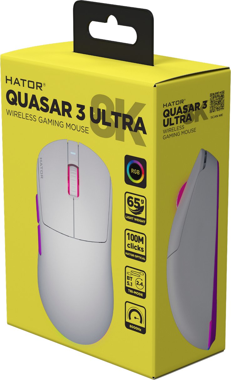 Мышь Hator Quasar 3 Ultra 8K Wireless White (HTM-771) купить | ELMIR ...