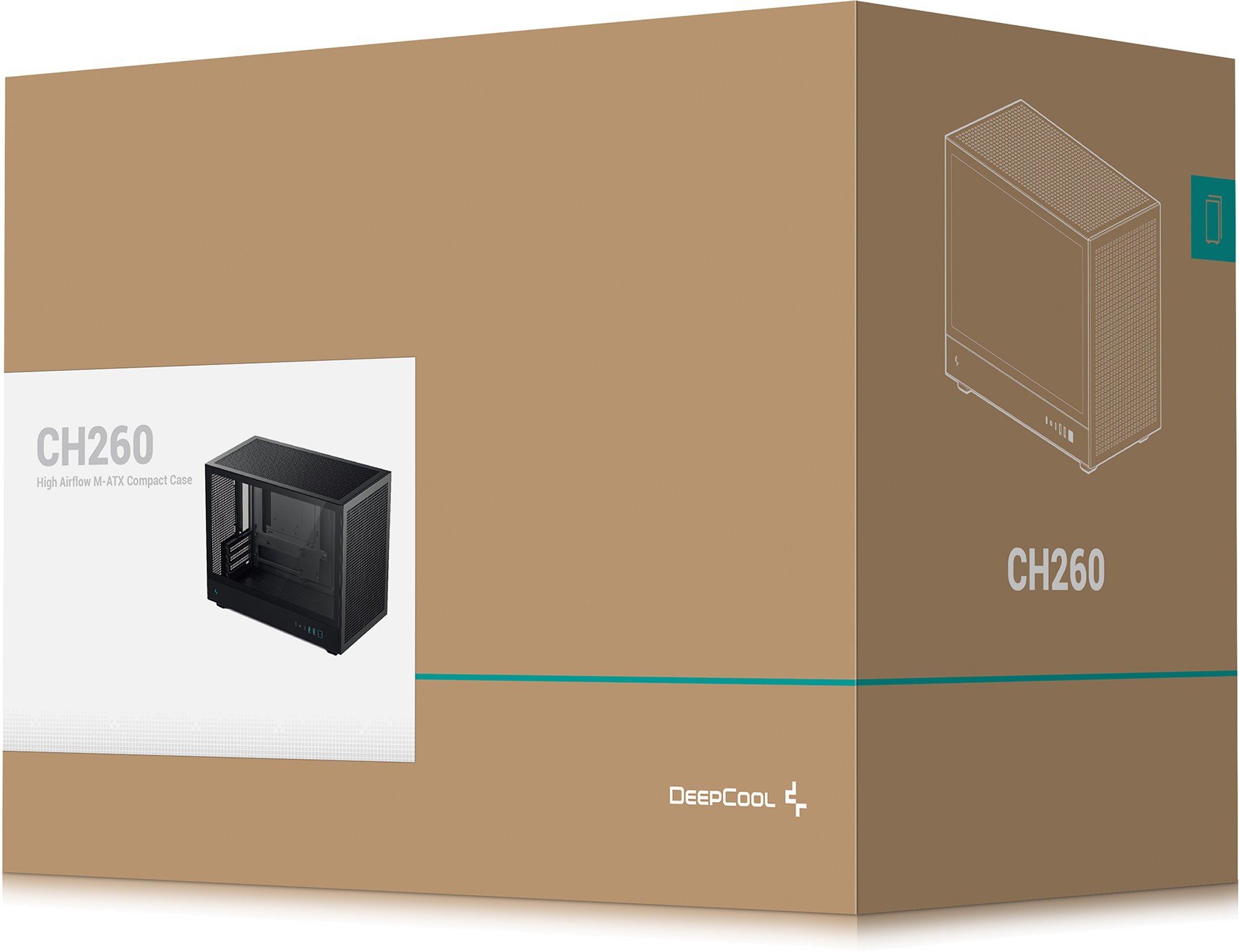 Корпус DeepCool CH260 б/БЖ Black (R-CH260-BKNGM0-G-1) купити | Elmir ...