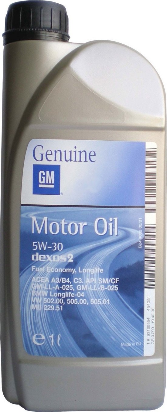 Моторное масло General Motors Dexos 2 5W-30 1л (1942000) купить | Elmir ...