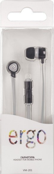Наушники Ergo VM-201 Black купить | ELMIR - цена, отзывы, характеристики