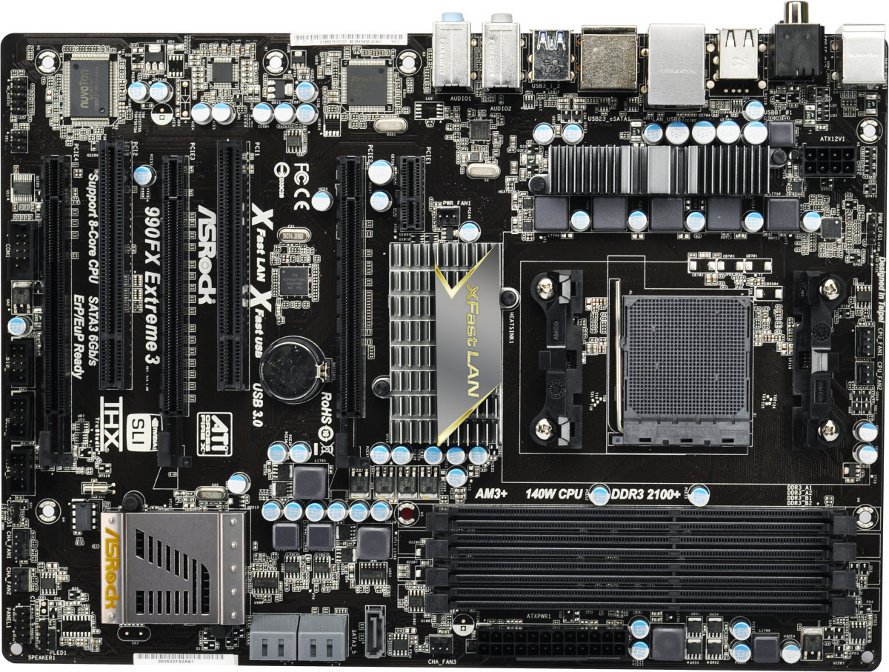 Материнская плата ASRock 990FX Extreme3 s-AM3 990FX купить | Elmir ...