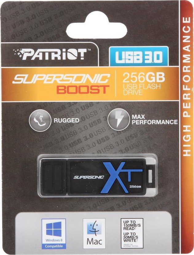 USB флеш накопитель 256GB Patriot Supersonic Boost XT (PEF256GSBUSB ...