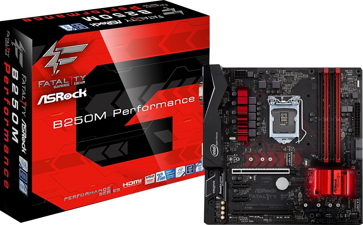 Материнская плата ASRock Fatal1ty B250M Performance s-1151 B250 купить ...