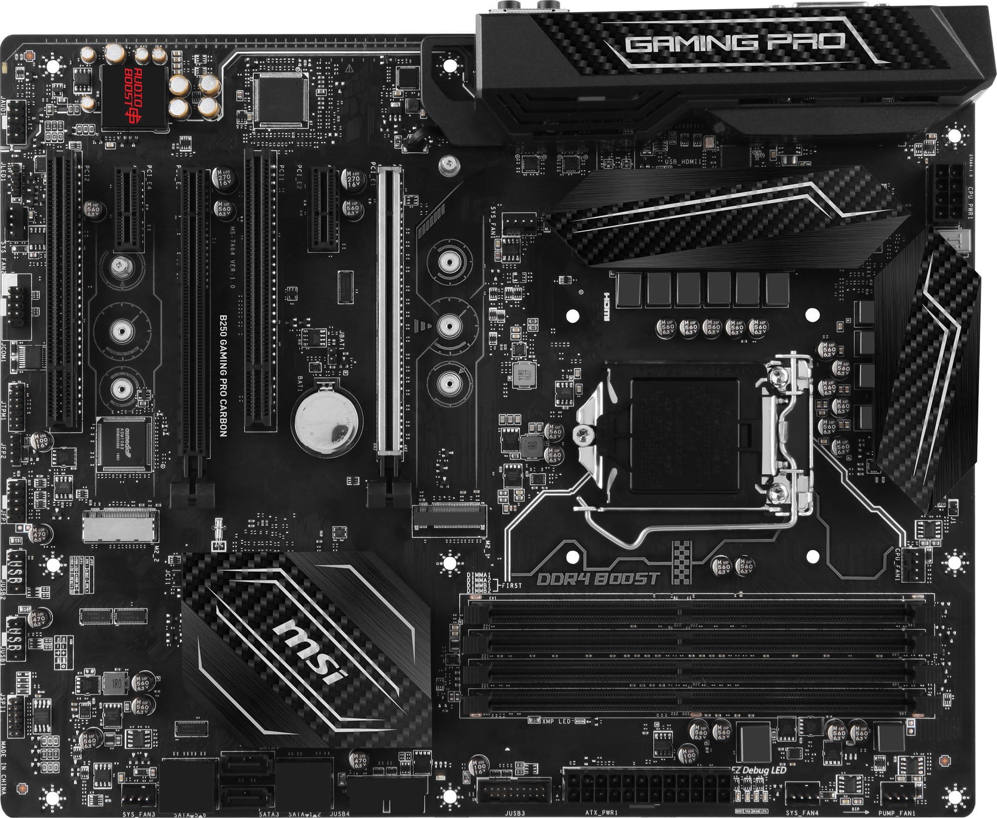 Материнская плата MSI B250 Gaming Pro Carbon s-1151 B250 купить | Elmir ...