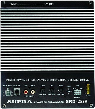 Автосабвуфер Supra SRD-253A купить | ELMIR - цена, отзывы, характеристики