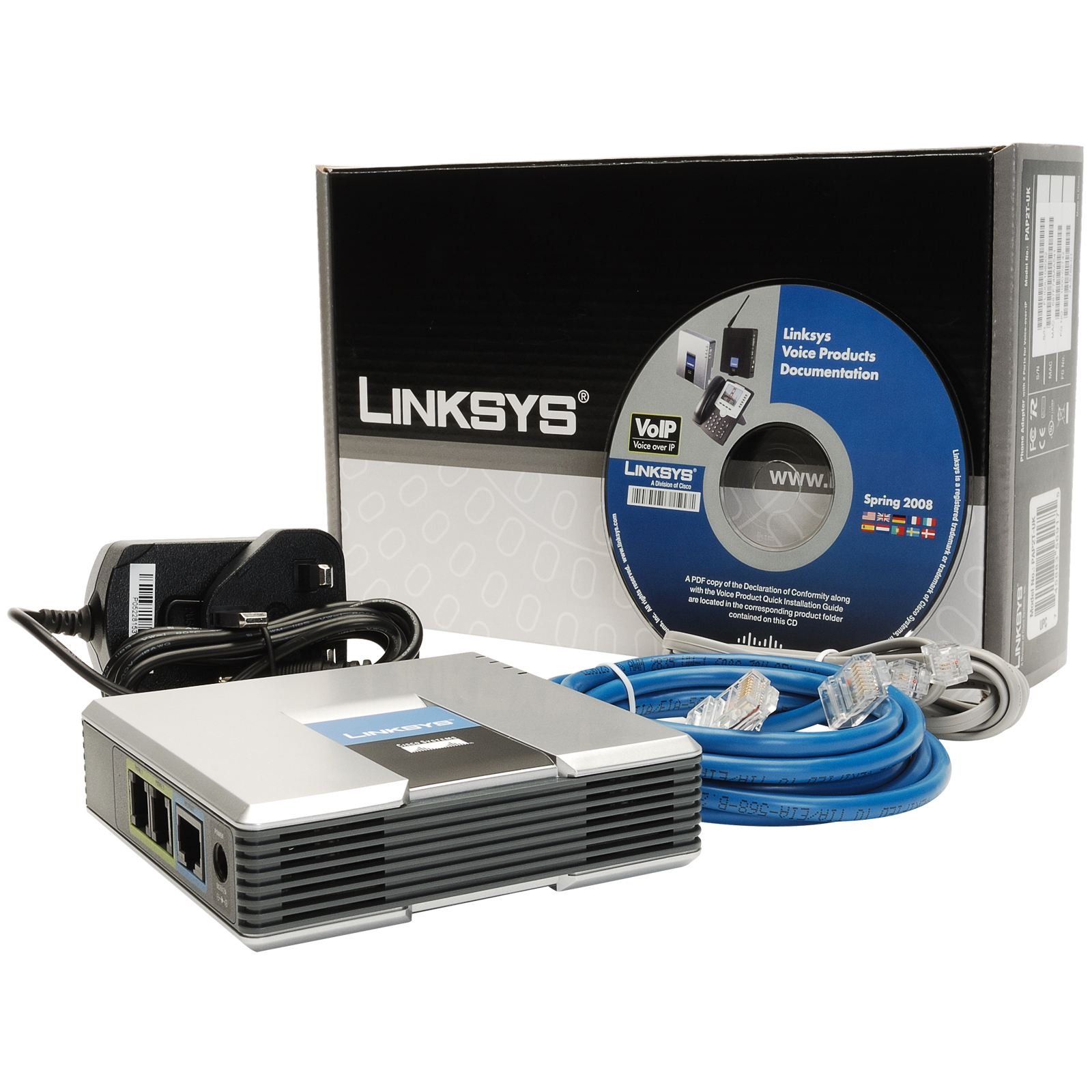 VoIP-Шлюз LinkSys PAP2T-EU купить | ELMIR - цена, отзывы, характеристики