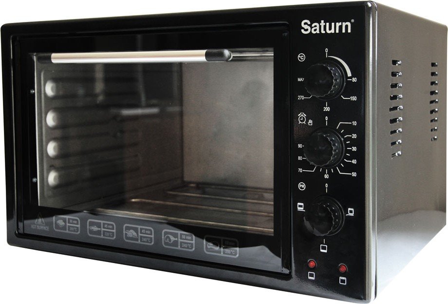 Электропечь Saturn ST-EC3801 Black купить | ELMIR - цена, отзывы ...