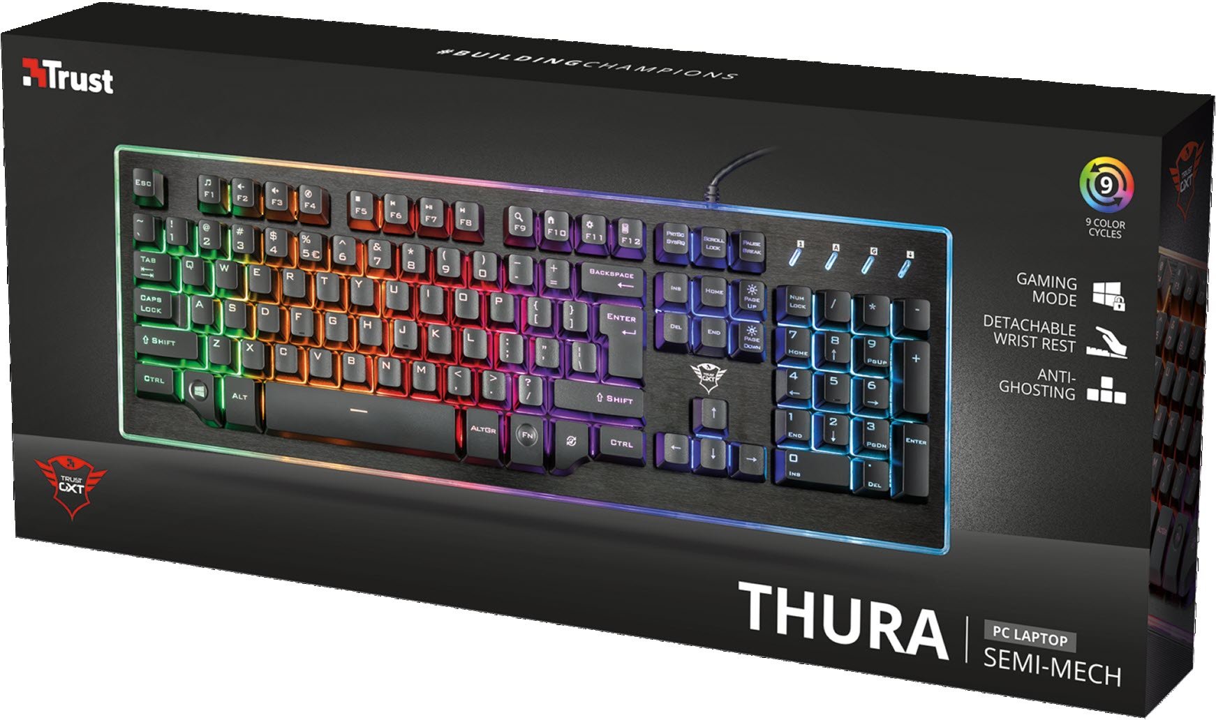 Клавиатура Trust GXT 860 Thura Semi-mech (21839) купить | Elmir - цена ...